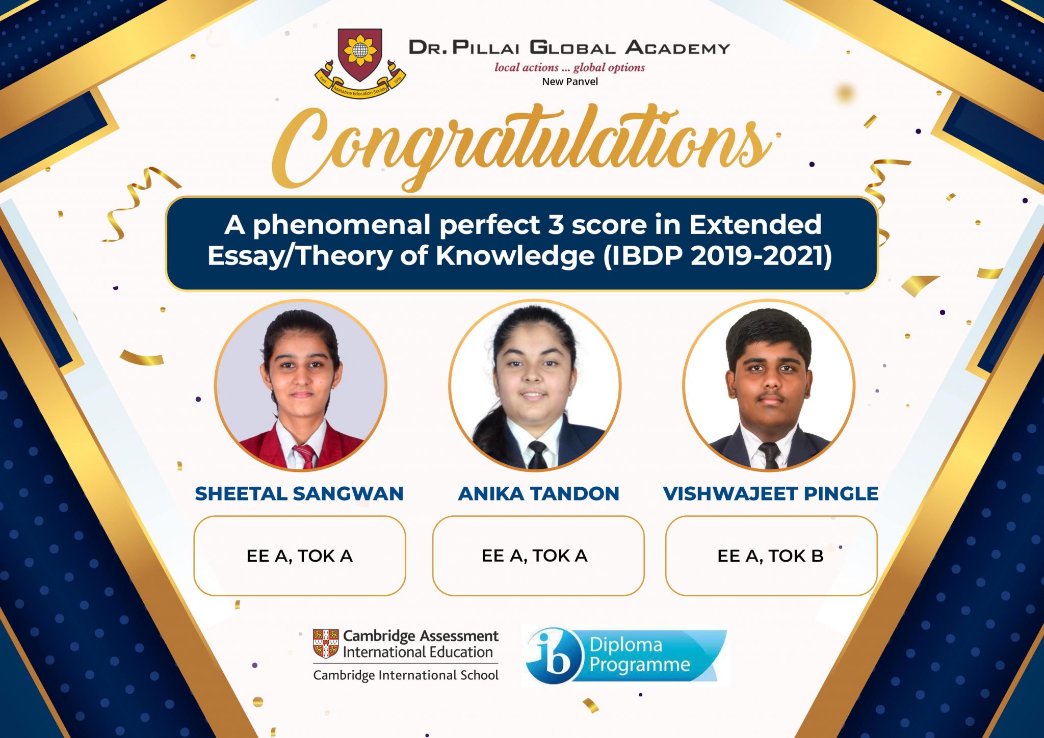 IBDP Results | DPGA | Dr. Pillai Global Academy, New Panvel